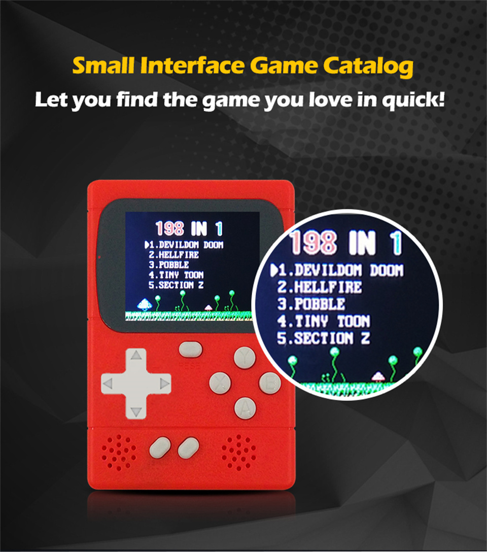 Classic 198 games buy in super game Retro children's classic mini ...