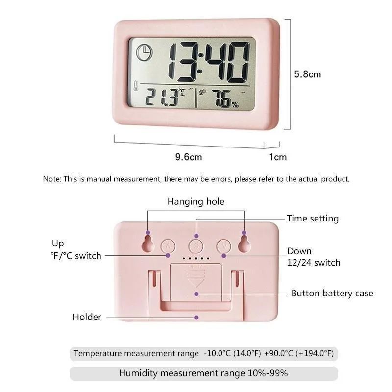 KIPRUN Digital Clock, Large LCD Screen Electronic Clock, 12/24 Hours ...
