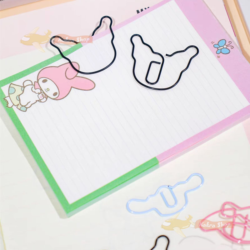 50pcs Kuromi Kitty Notebook Paper Clip Sanrio Binder Pin Student ...