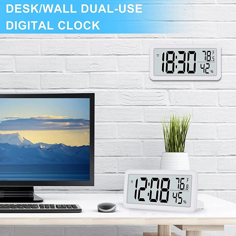 KIPRUN Digital Alarm Clock, Desk Clock, Battery Operated LCD Electronic ...