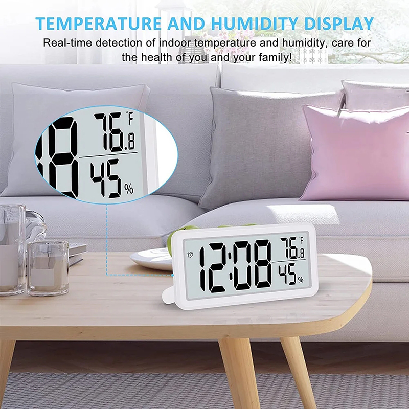 KIPRUN Digital Alarm Clock, Desk Clock, Battery Operated LCD Electronic ...