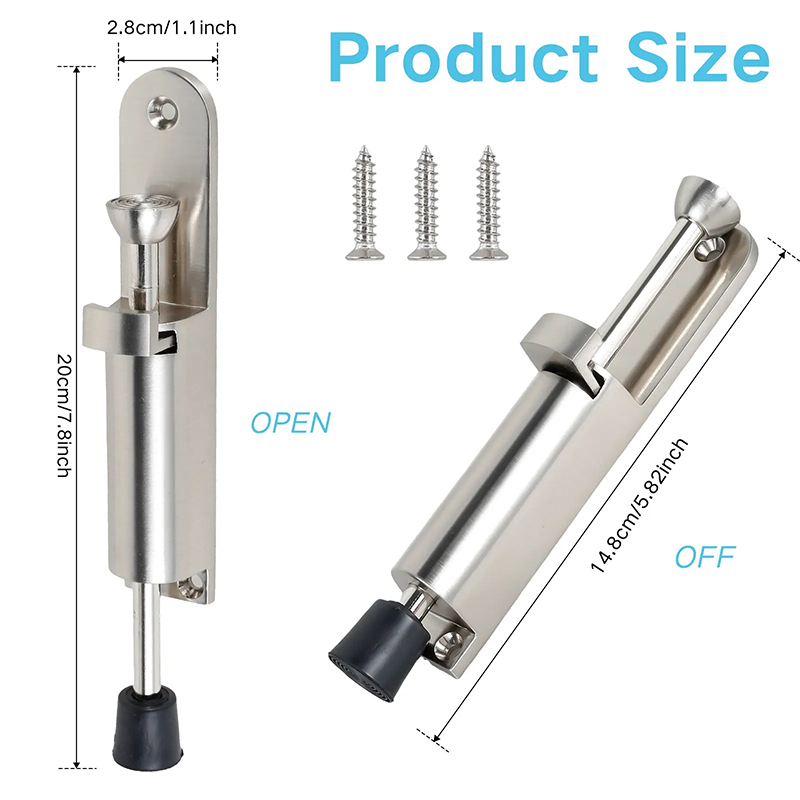 KIPRUN Kickdown Door Stop, Stainless Steel Telescopic Door Stopper ...