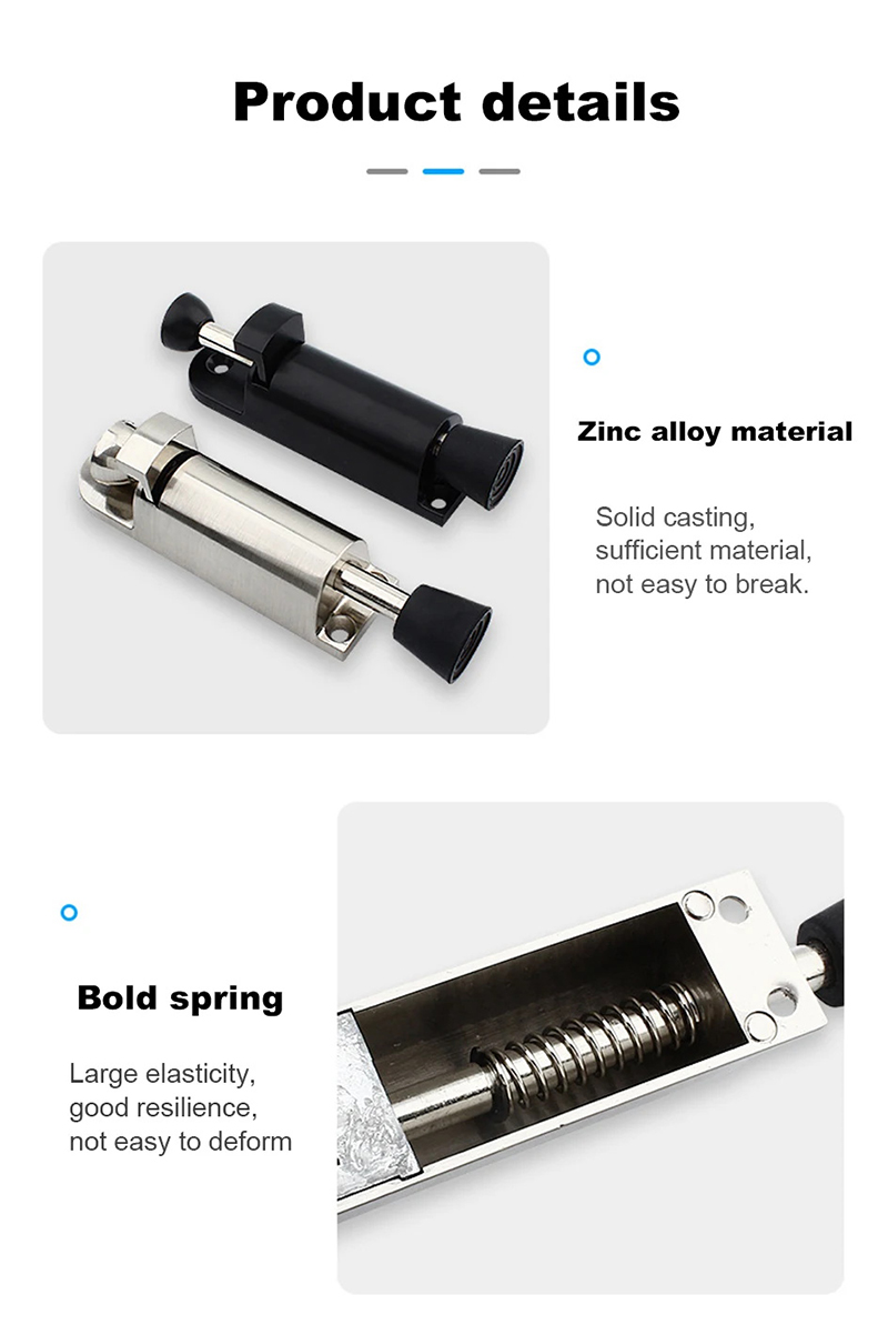 KIPRUN Kickdown Door Stop, Stainless Steel Telescopic Door Stopper ...