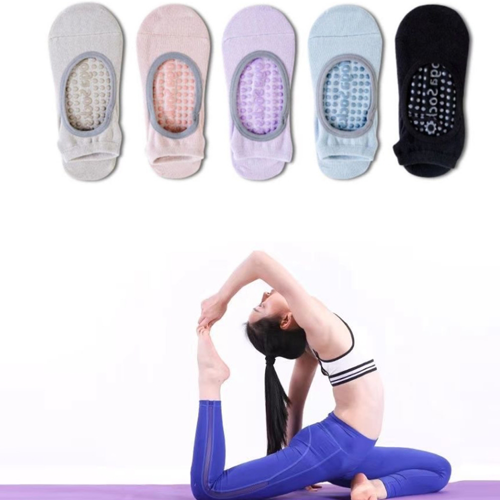 Women'S Pilates Yoga Socks Anti-Slip Hollow Breathable Cotton Sports ...