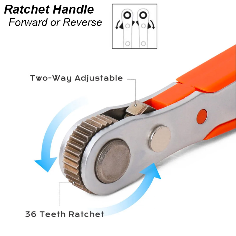 Right Angle Ratchet Wrench Set, Metric Screwdriver Socket Hex Nut Kit ...