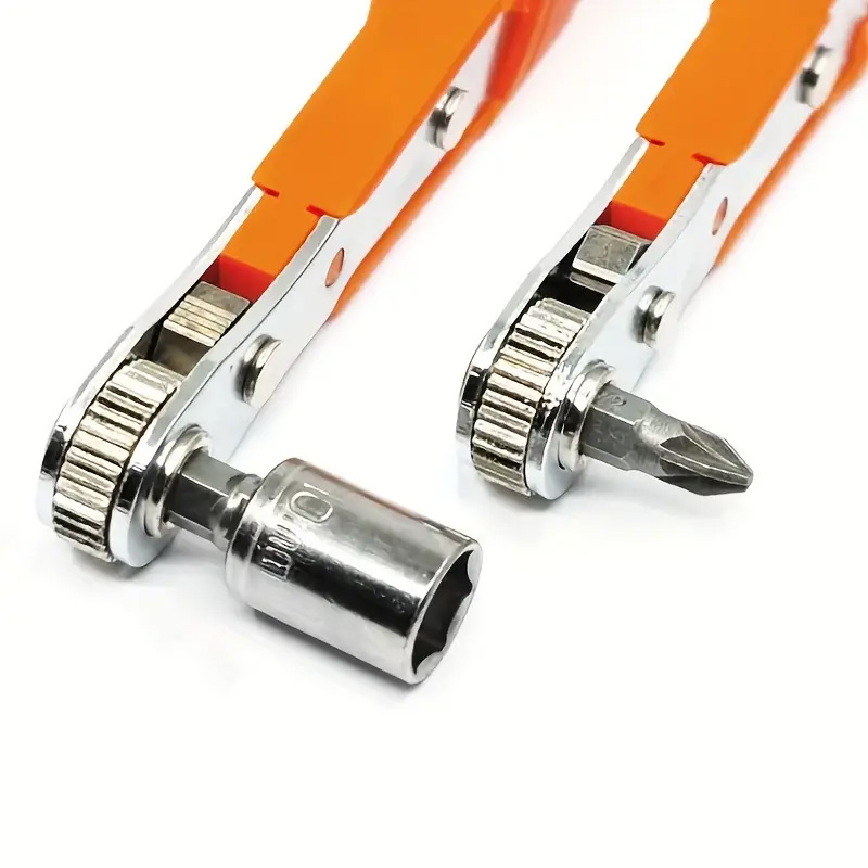 Right Angle Ratchet Wrench Set, Metric Screwdriver Socket Hex Nut Kit ...