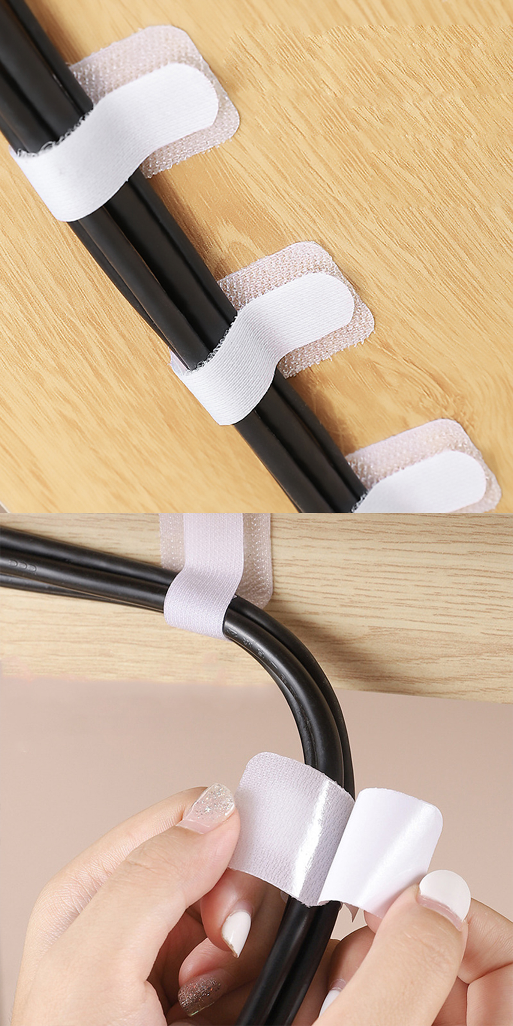 60PCS Reusable Cable Ties Fastening Wire Organizer Cord Rope Holder ...