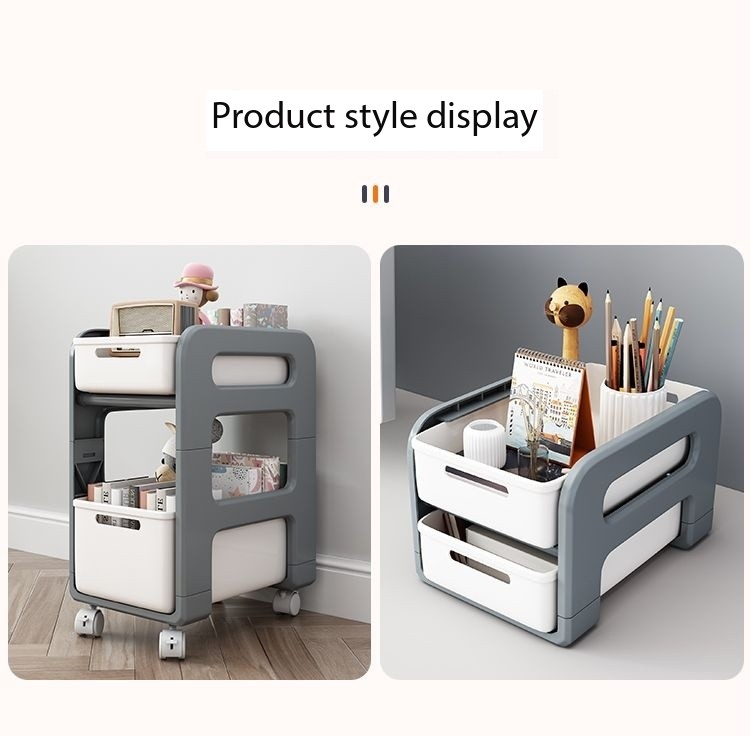 【SG】Undertable storage rack 4-wheel movable storage cart with storage ...