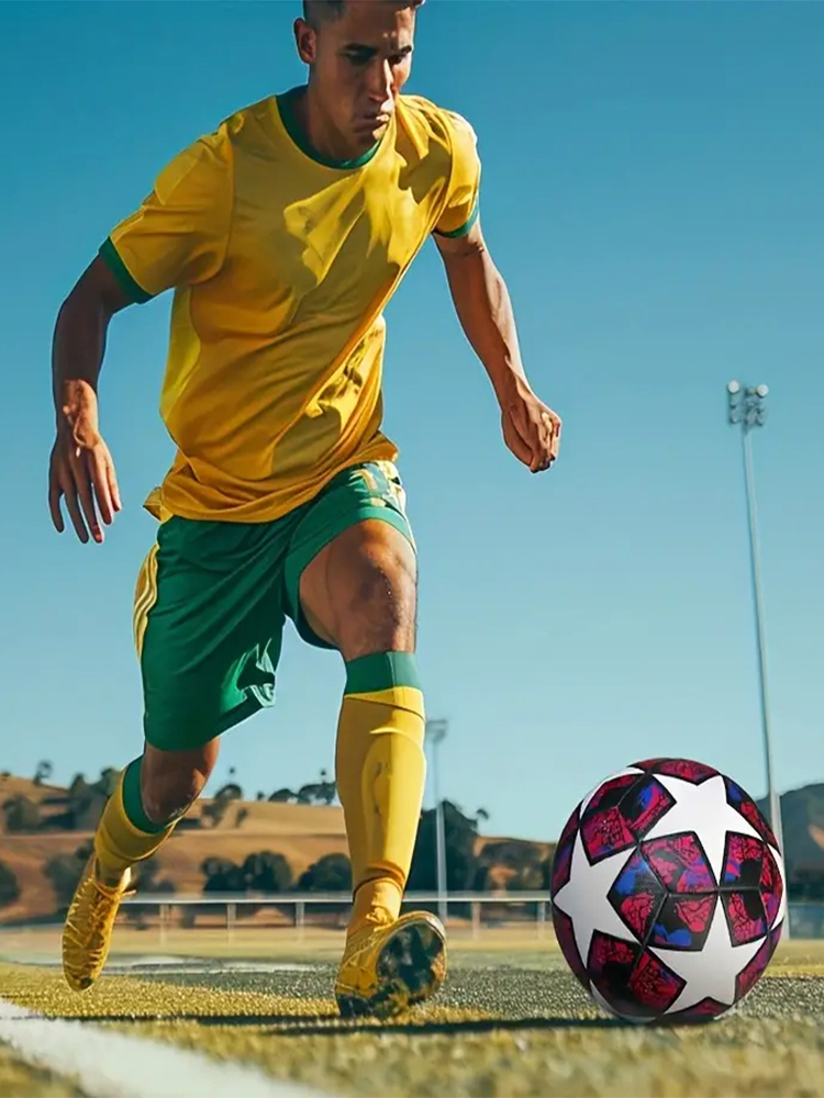 1 Pc Race Football 5 Leather Hot Bonded Champions League Premier League ...