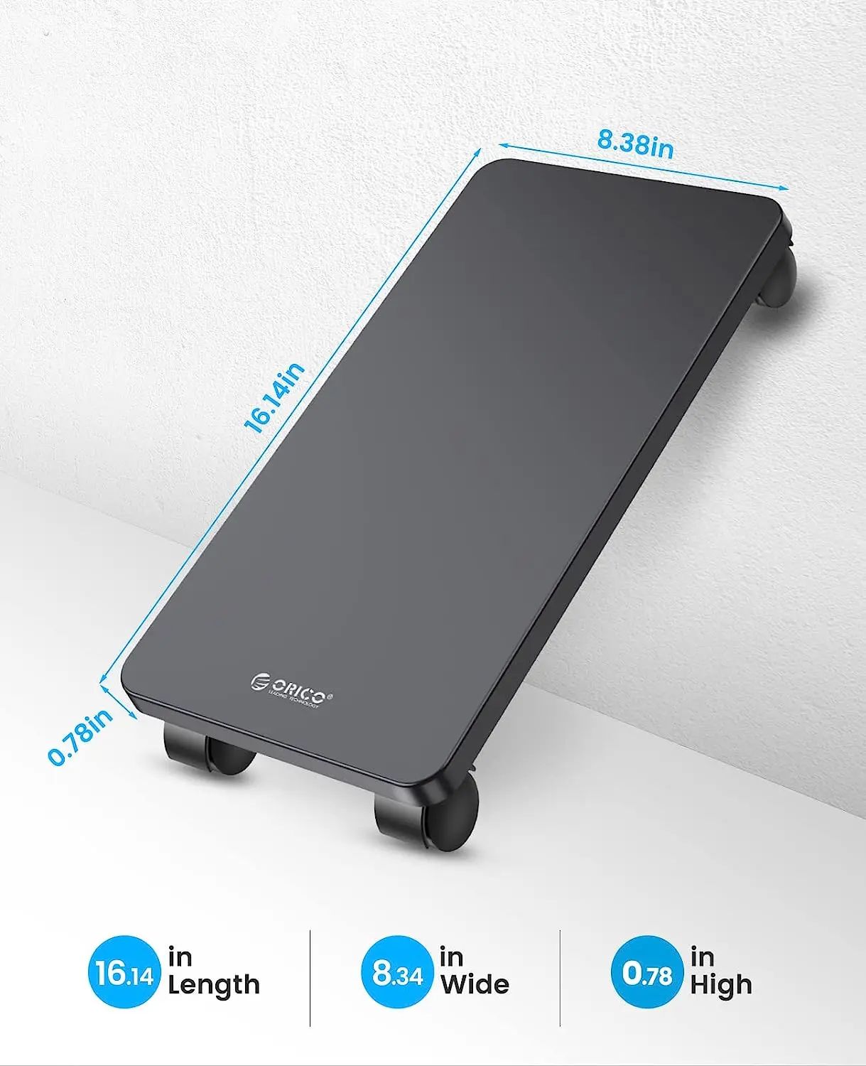 ORICO Computer Towers Stand Cart PC Cases Mobile Adjustable Computer CPU Holder with 4 Locking ...