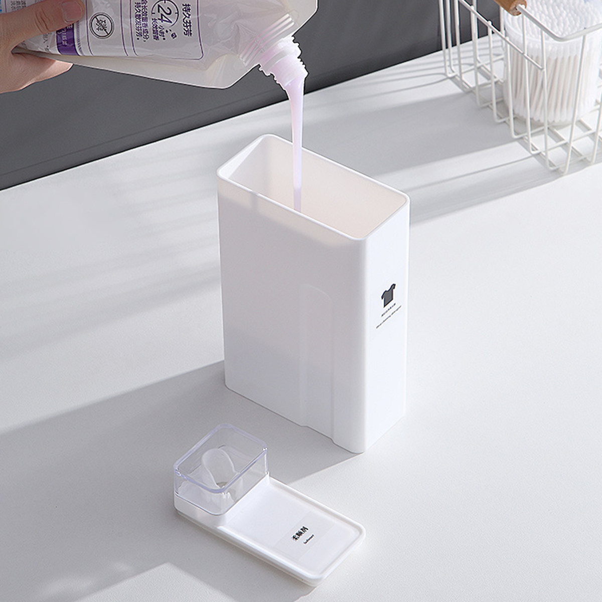 1000ml Laundry Detergent Empty Bottles Large Capacity Softener Storage ...