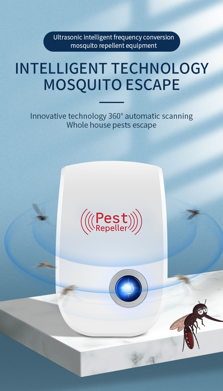 2pc Ultrasonic Mosquito Repellent Insect Repellent, 360°Large Area ...