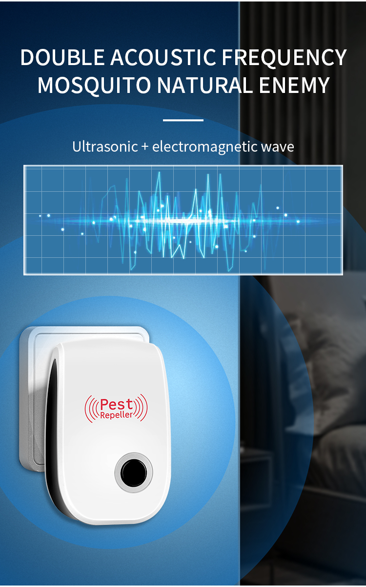 2pc Ultrasonic Mosquito Repellent Insect Repellent, 360°Large Area ...