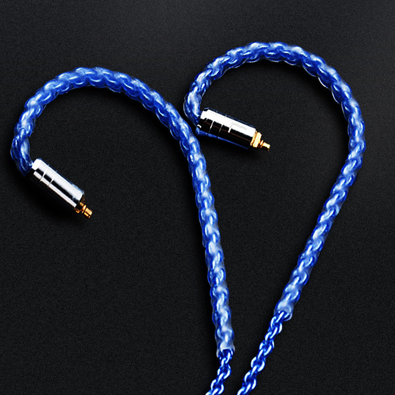 8 Strand 152 Core Braided Silver Plated Earphone Upgrade Cable MMCX ...