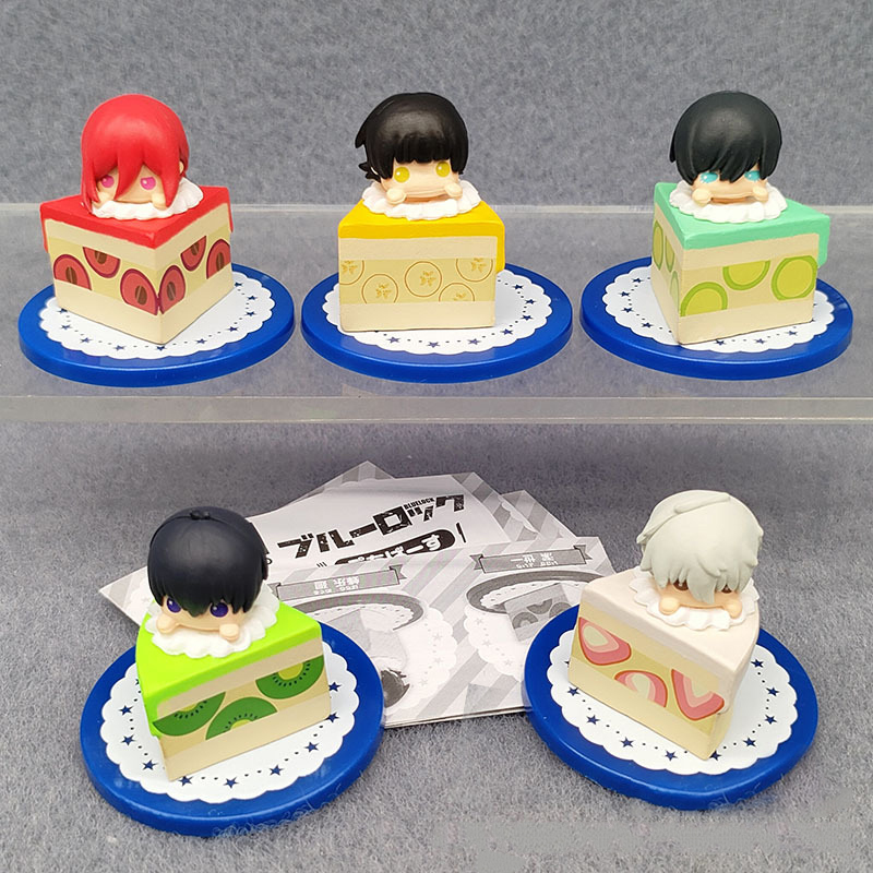 5Pcs/Set 4cm Blue Lock Anime Figure Cake Style Isagi Yoichi Chigiri ...