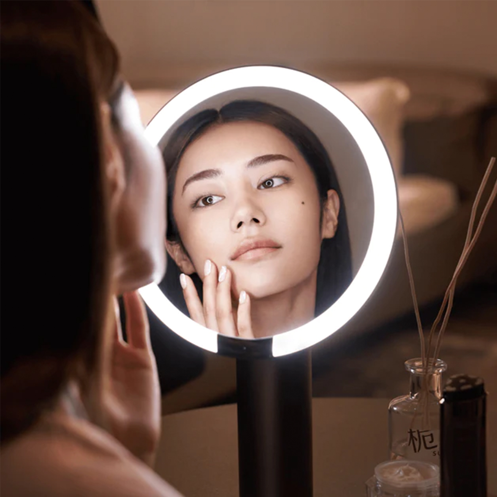 AMIRO O2 LED Vanity Mirror 10X Magnifying Makeup Mirror 2200mAh Desktop ...