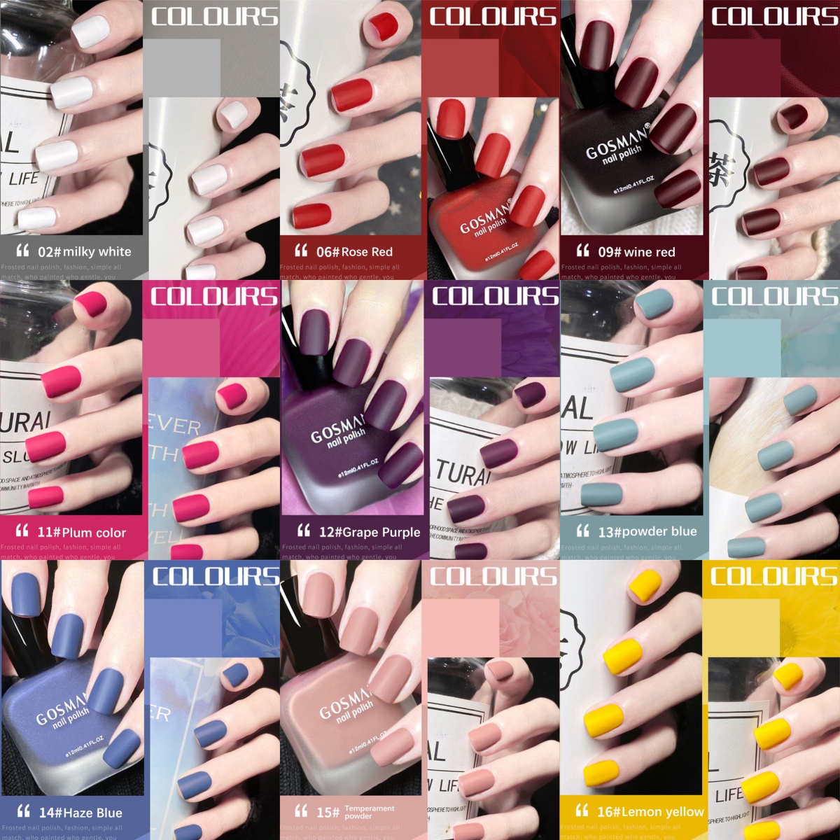 Gosman/Xeijayi 12ml Nail Polish Quick Dry Normal Without Lamp Nail ...