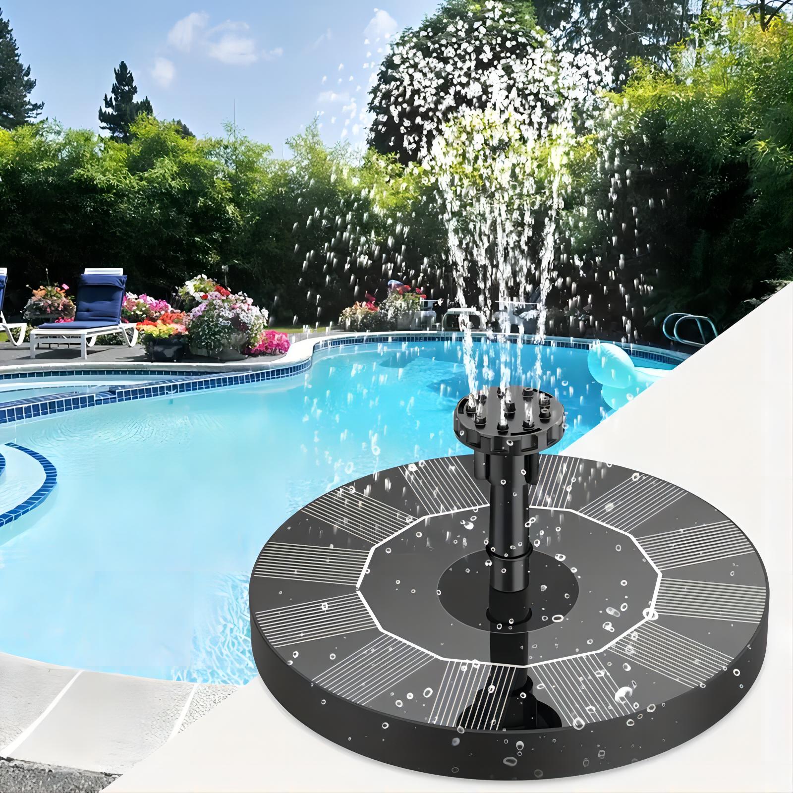 Outdoor Solar Floating Fountain Pump – Battery-Free, for Gardens/Ponds ...