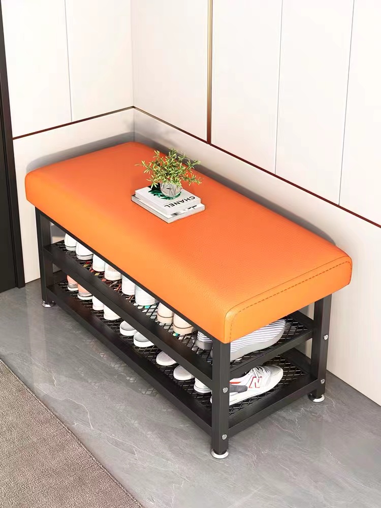 2-in-1 Shoe Bench Shoe Rack with Seat Entrance Shoe Changing Stool ...