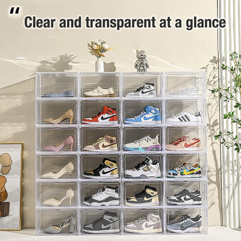 YIXIN Stackable Shoe Box Transparent Shoe Rack Shoes Storage Box ...