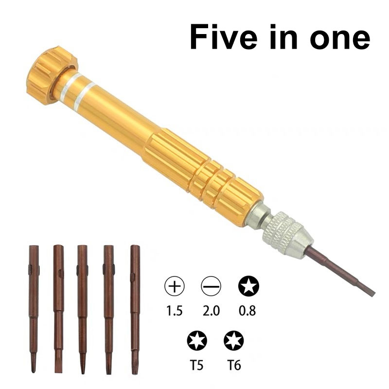 5 in 1 Alloy Magnetic Disassemble Open Repair， Screwdriver Tool Set for ...