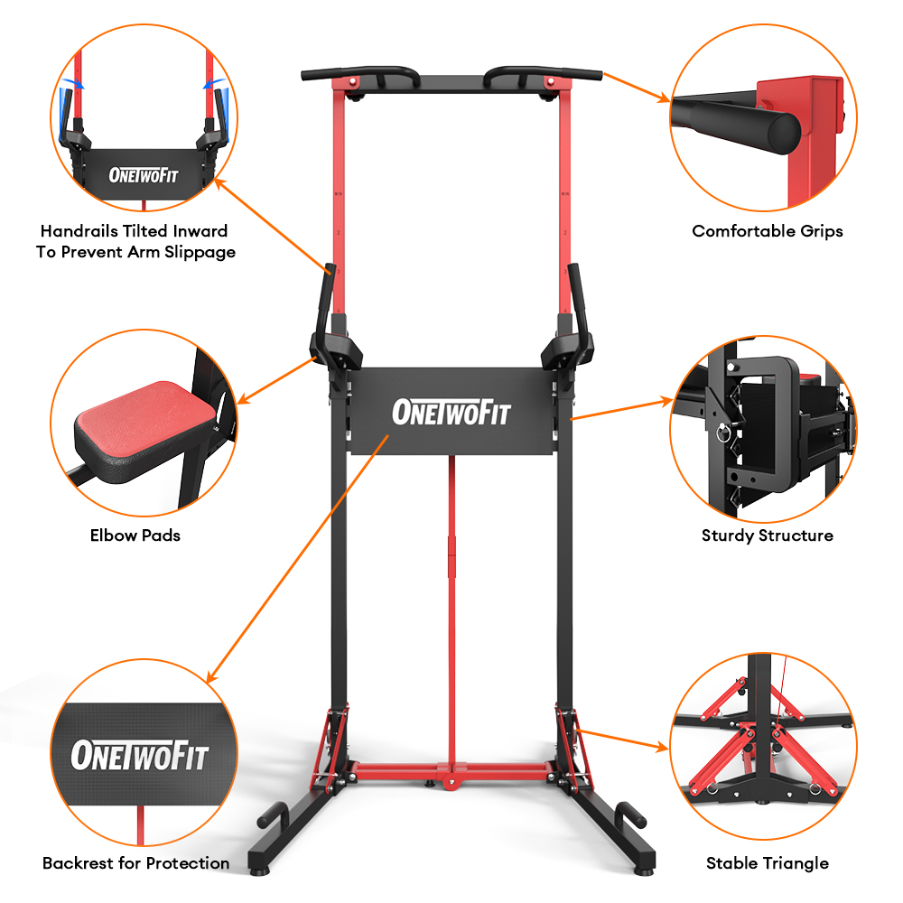 OneTwoFit Pull Up Bar Foldable Pull Up Bar for Home/Gym 6 Levels ...