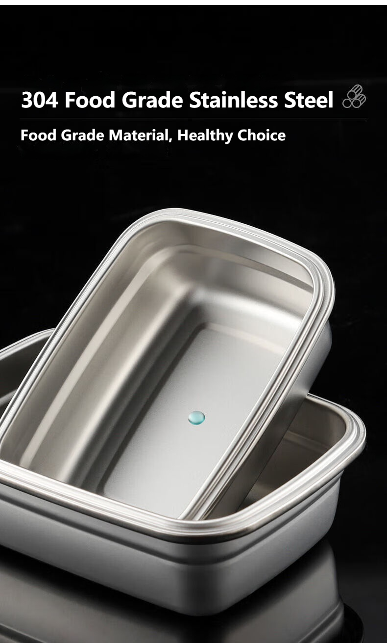 316 Stainless Steel Airtight Food Container With Sealed Lid Portable ...