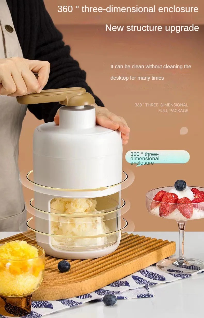 Home small ice crusher portable hand-cranked smoothie machine manual ...