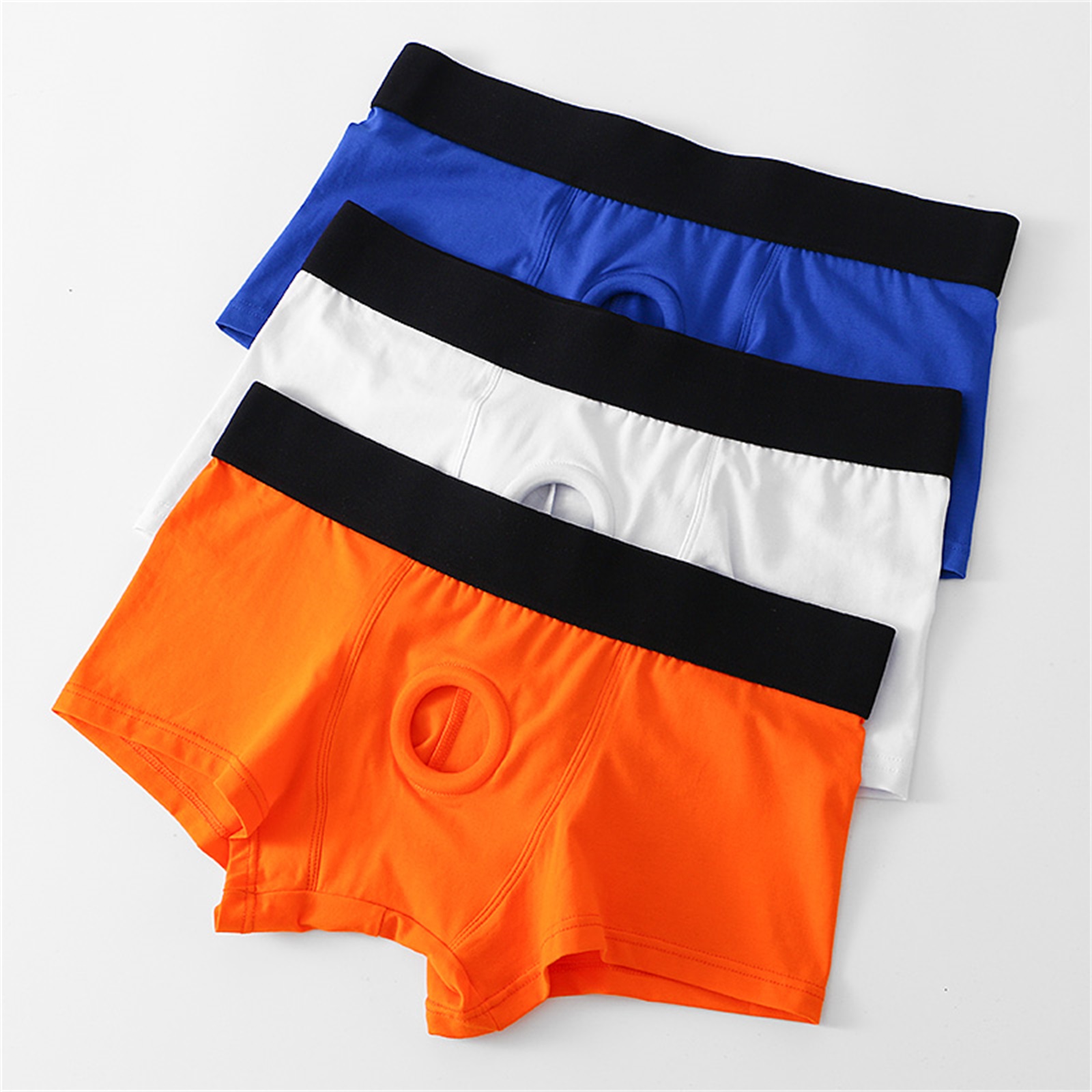 [CLEVER-MENMODE]Cotton Sexy Men Boxers Front Pocket Hollowing Out ...