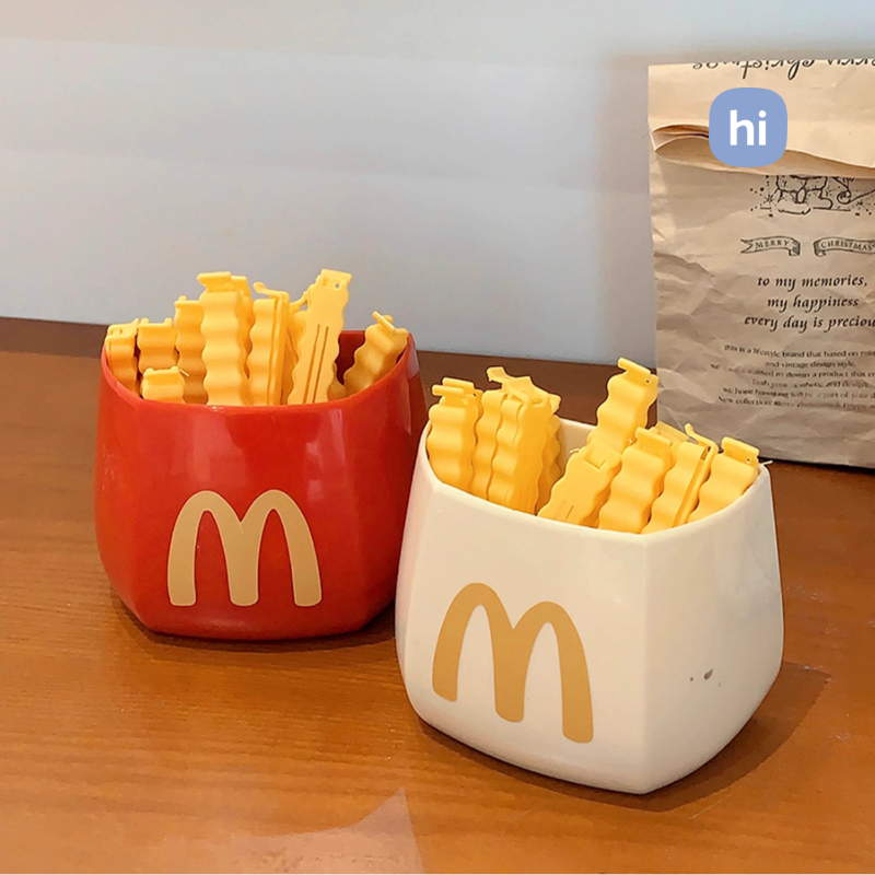 HI HOMES Cute French Fries Sealing Clip Kitchen Food Preservation Snack ...