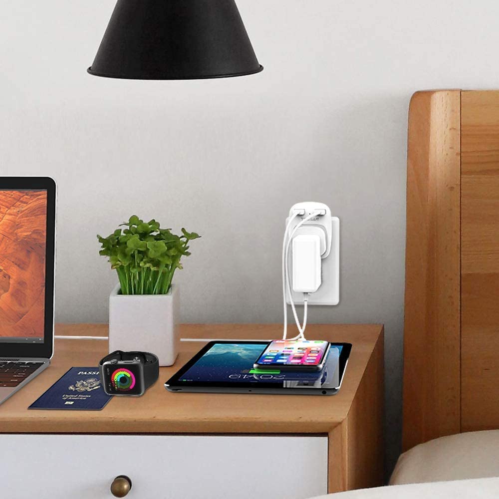 TESSAN Plug Socket Adapter with USB,Mini Power Extension Plug Adaptor ...