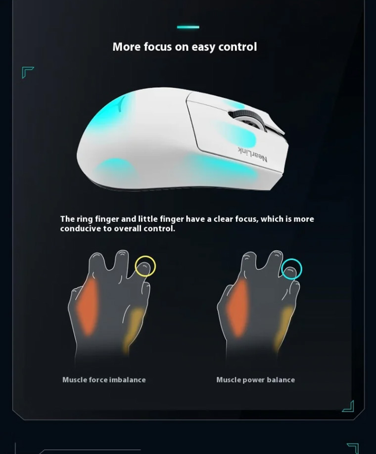 Thunderobot ML9 MINI Series Three Mode Wireless Mouse PAW3950 Pro Star ...
