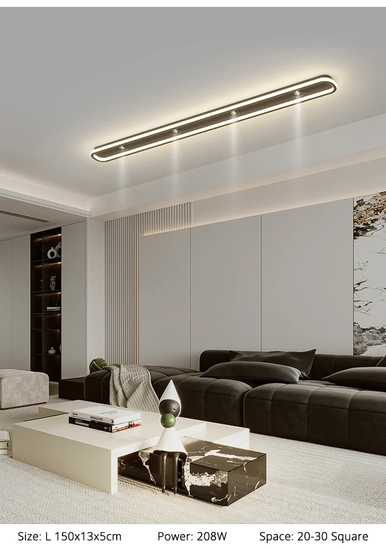 SUNMEIYI Minimalist LED Ceiling Light Long Strip Bedroom Cloakroom ...