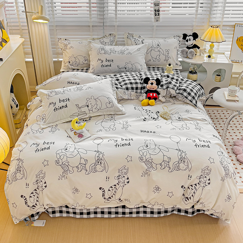 1 PC Cartoon Style Duvet Cover Cute Stitch Print Quilt Cover For Kids ...