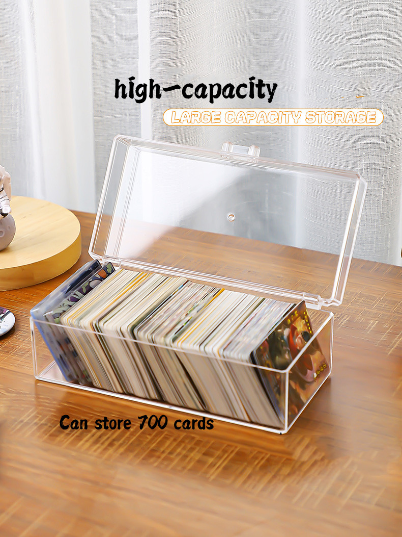 Card Storage Box Transparent Acrylic Partition Box Card Sorting Box ...