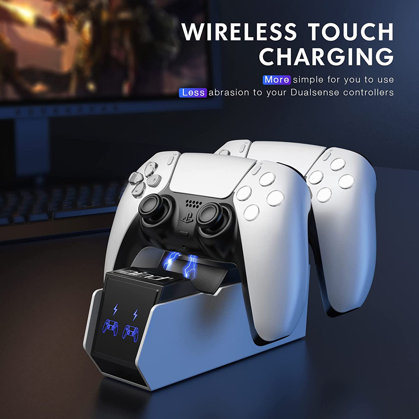 PS5 Controller Charger with Protection Chip LED Indicator, PS5 Charging ...