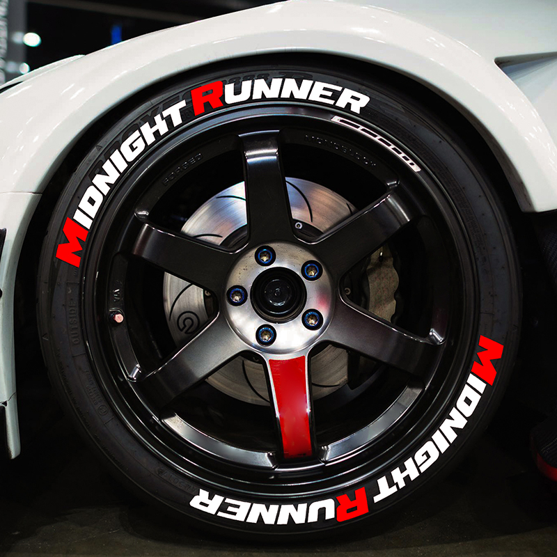 2 P CS Car Tire Sticker MID NIGHT RUNNER Stiker Tayar Kereta Tyre ...