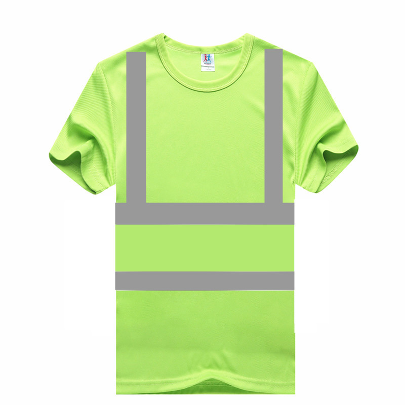 Fluorescent Yellow High Visibility Shirts Reflective Safety t-Shirt ...