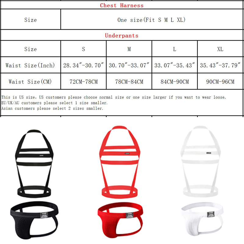 [CLEVER-MENMODE]Men Sexy Set Elastic Halter Neck Chest Harness Hollow ...