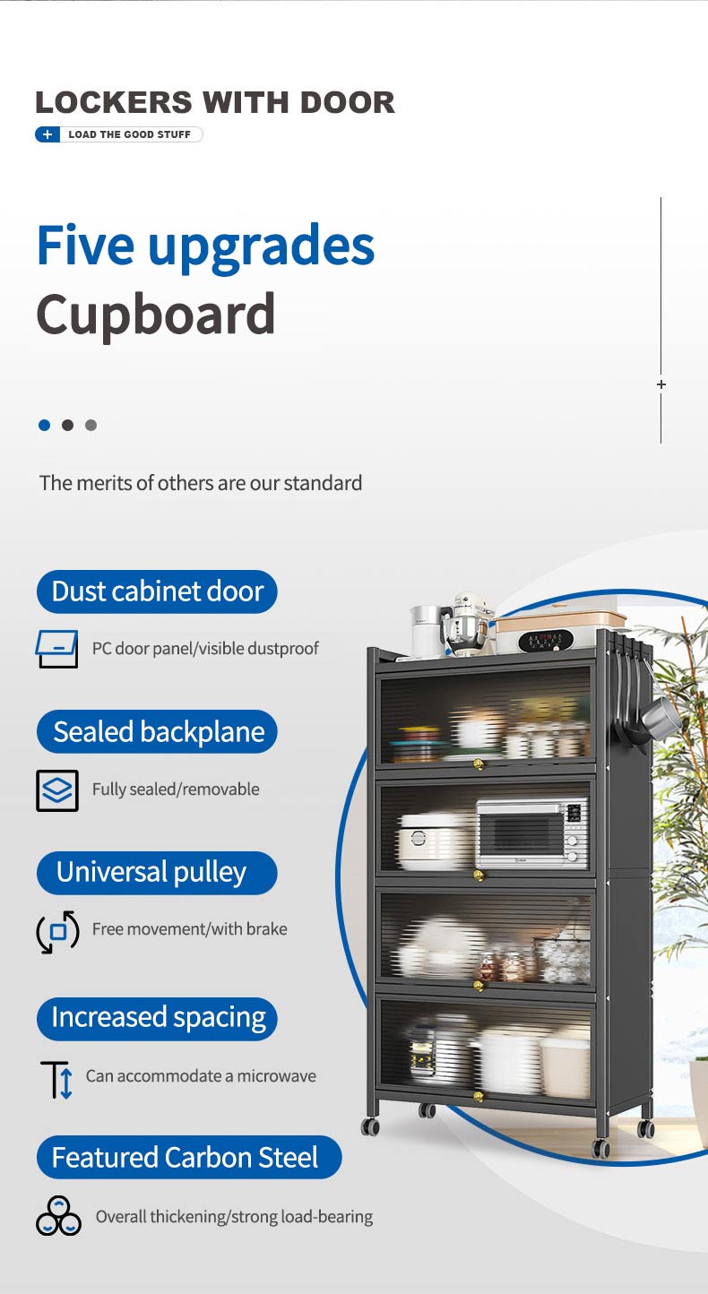【SG STOCK】kitchen storage cabinet home locker with door Dust-proof ...