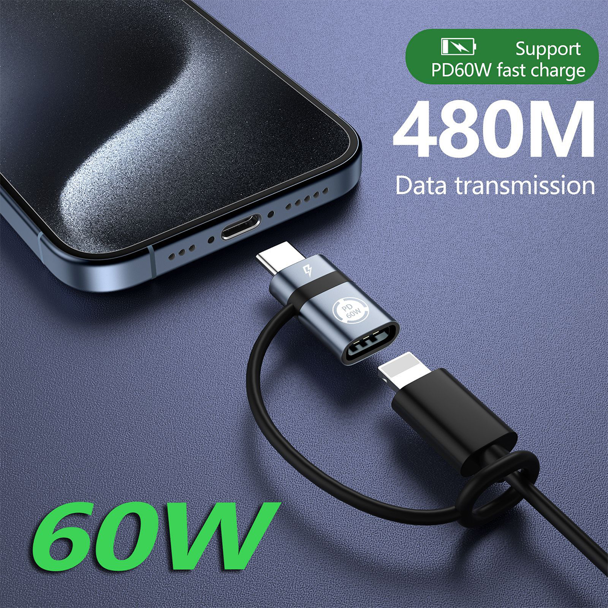 OTG Lightning to Type-c Adapter Support Lightning female to Type-C ...