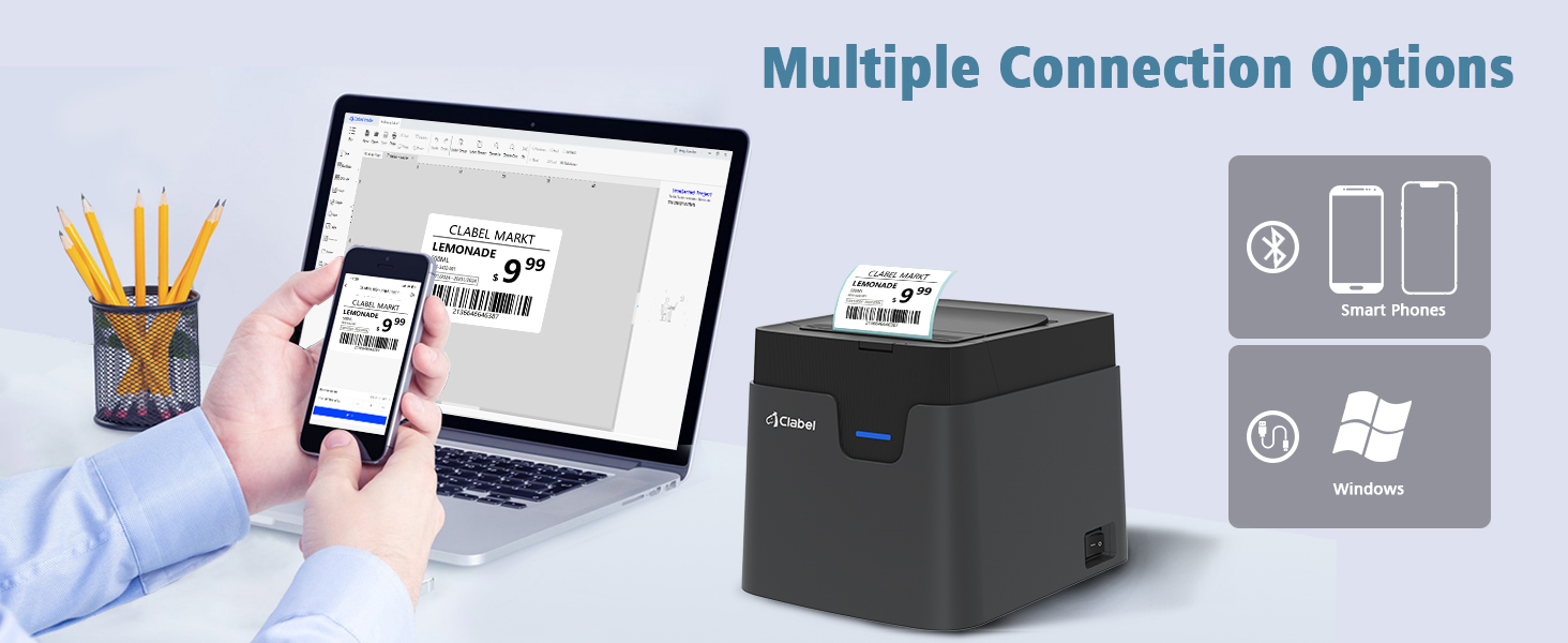 CLABEL 321D Desktop Thermal Printer Bluetooth | 80mm GST Receipt ...