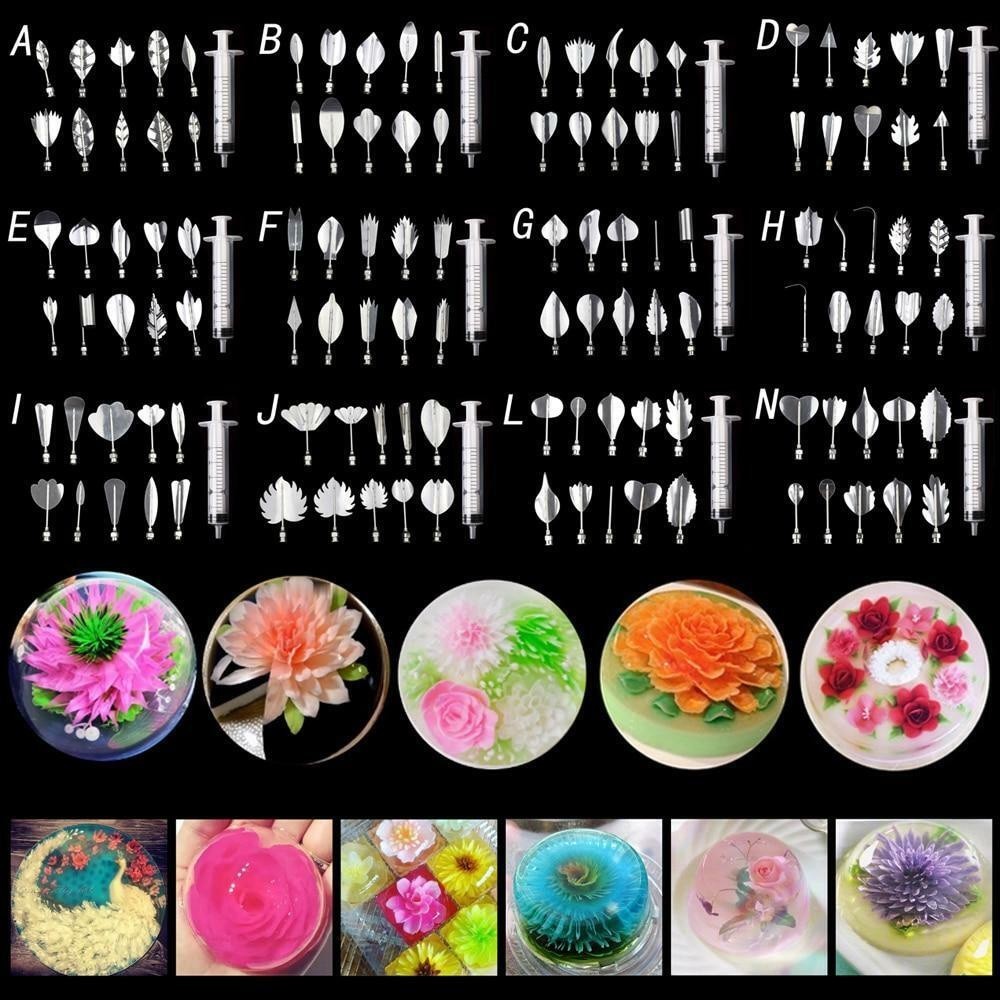 JELLY ART TOOLS 3D Cake Jelly Syringe Decor Tools Gracilaria Gelatin ...