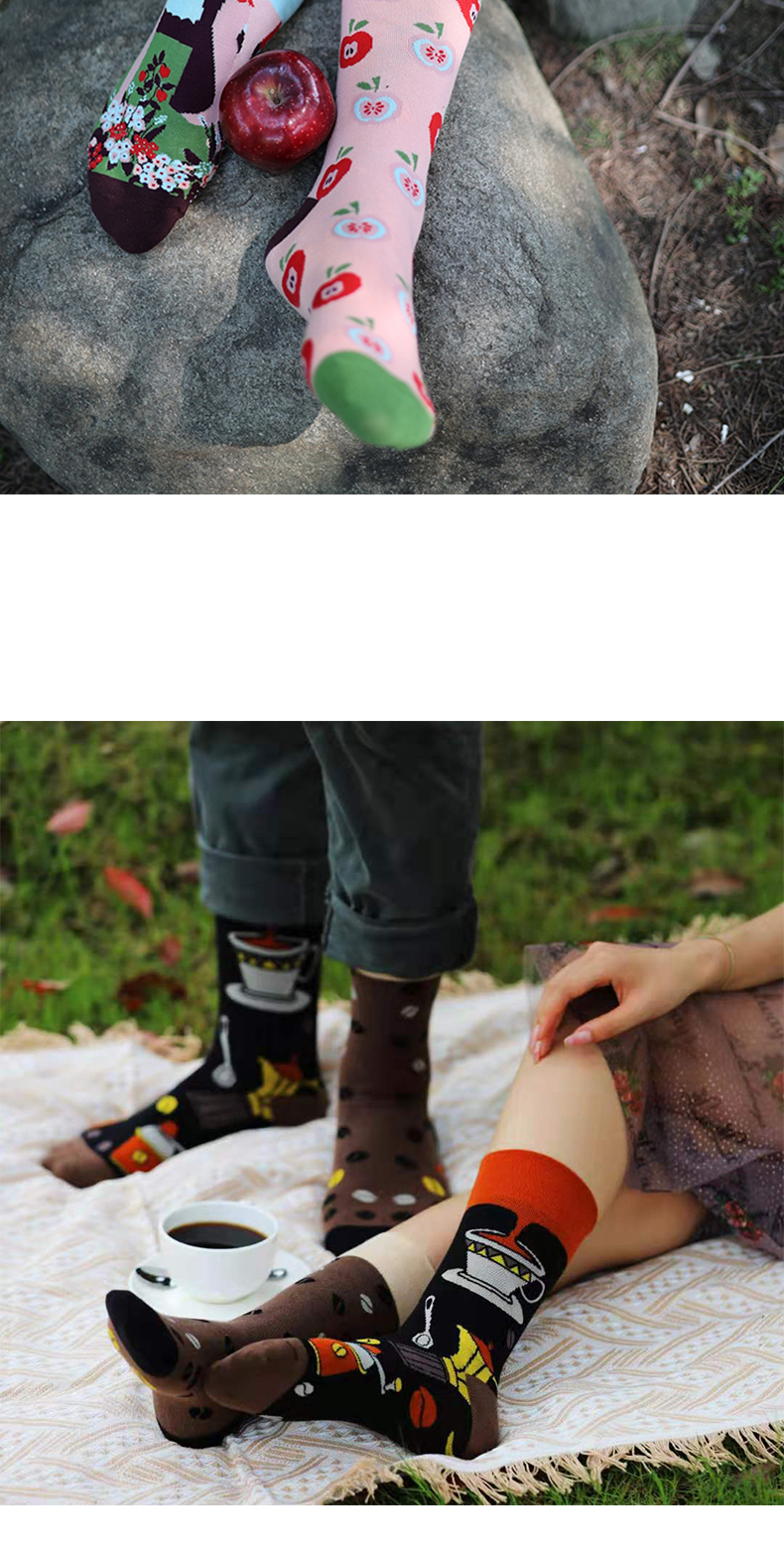 Taiga. Luckycat Mismatched Long Socks Ankle Socks Women Cute Cotton Crew Socks Men | Shopee ...