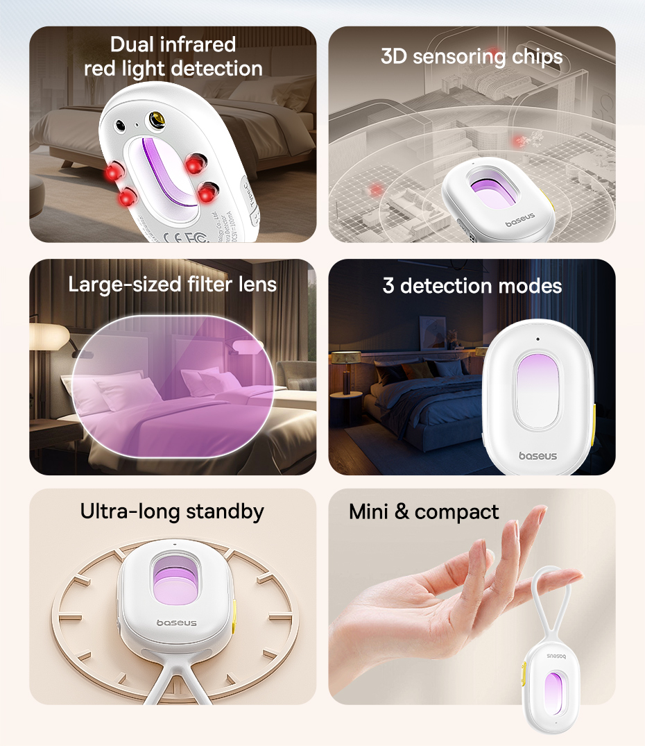 Baseus Heyo Series II Camera Detector Cluster Portable Detect Anti-Peeping Gadget | Shopee Singapore