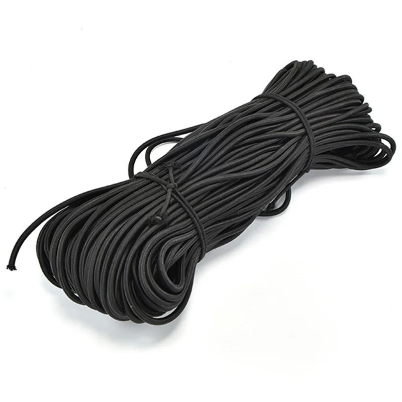 5 Meters/Lot 3/4/5/6/8/10mm Black Round Elastic Band Cord Elastic ...