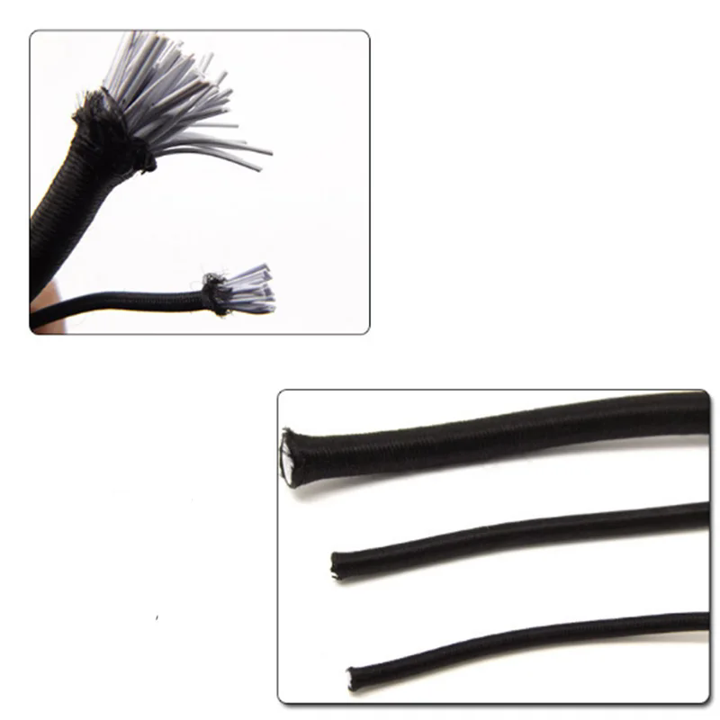 5 Meters/Lot 3/4/5/6/8/10mm Black Round Elastic Band Cord Elastic ...