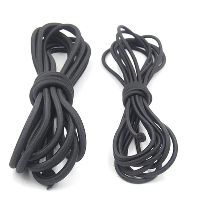 5 Meters/Lot 3/4/5/6/8/10mm Black Round Elastic Band Cord Elastic ...