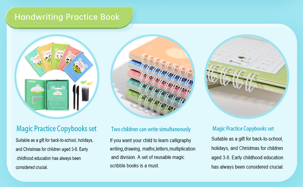 Reusable Grooved Handwriting Workbooks,Magic Copybook,Magic Writing ...
