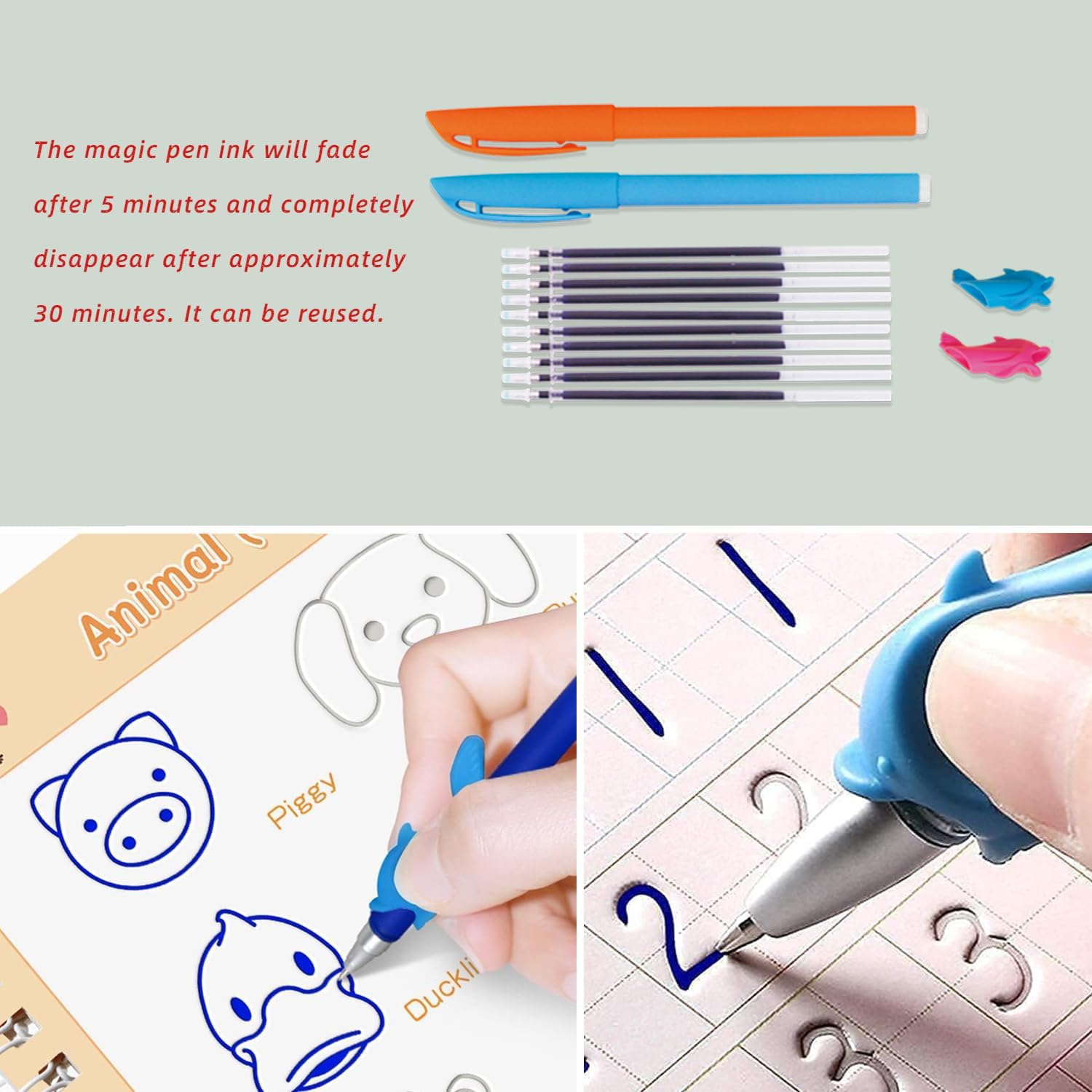 Reusable Grooved Handwriting Workbooks,Magic Copybook,Magic Writing ...